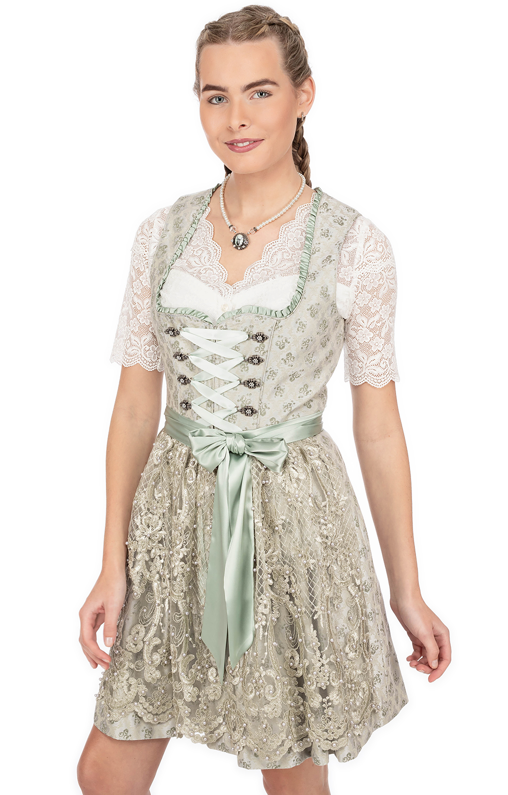 Krüger Dirndl Dirndl and Dresses Mini 2pcs. 50cm KALINDA light green ...