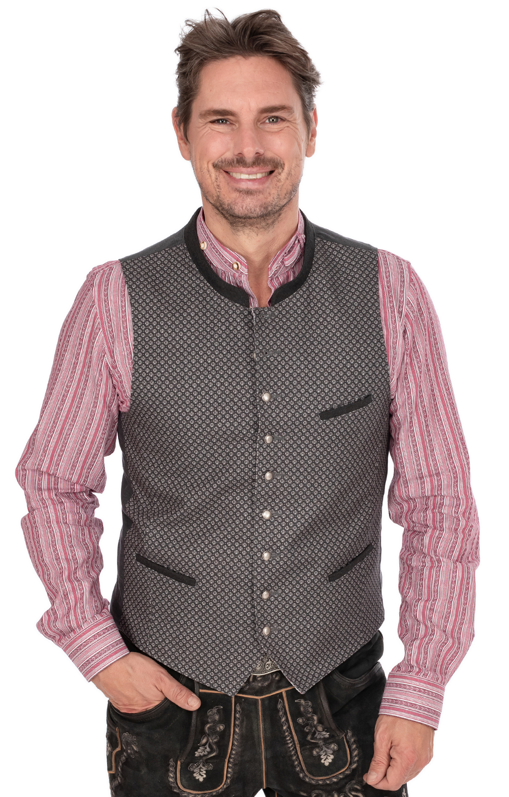 Gipfelstürmer Trachten Waistcoats 423001-4210-70 black - bestellen