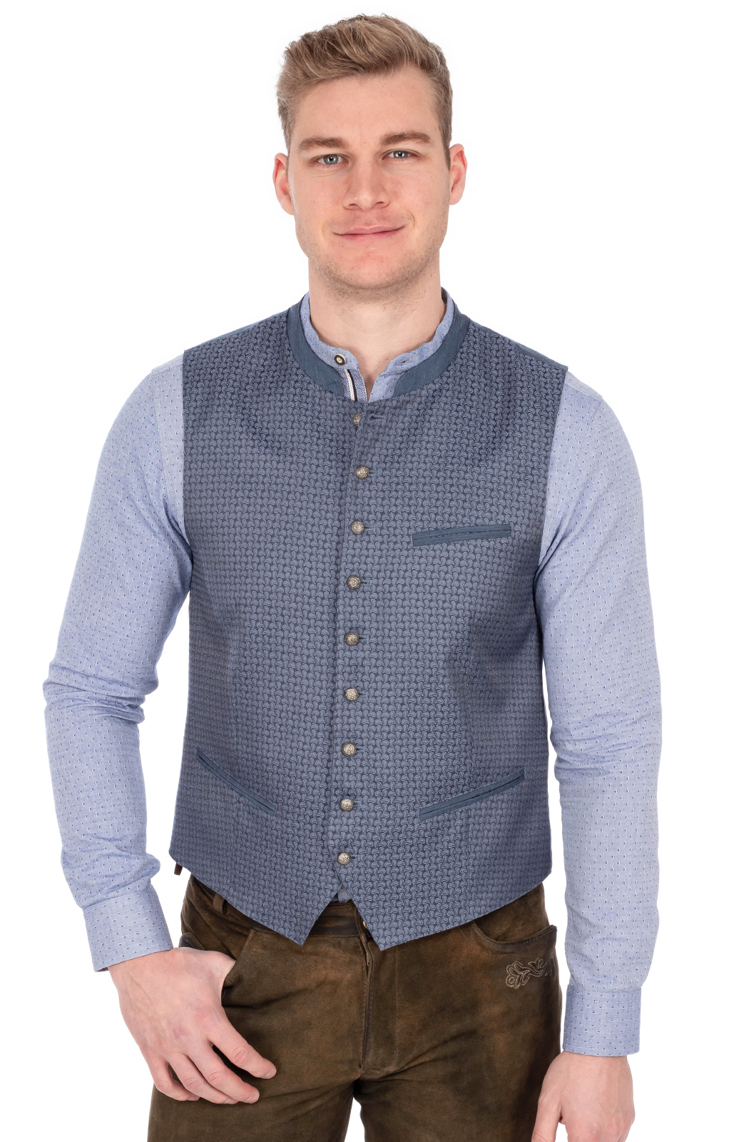 Marjo Trachten Waistcoats LEO deep ocean blue - bestellen