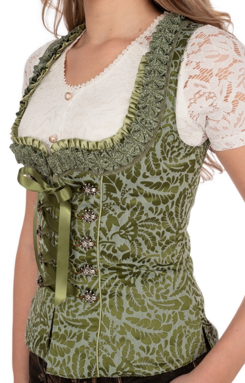 Krüger Dirndl Mieder 116666 grün - Alpenclassics.de