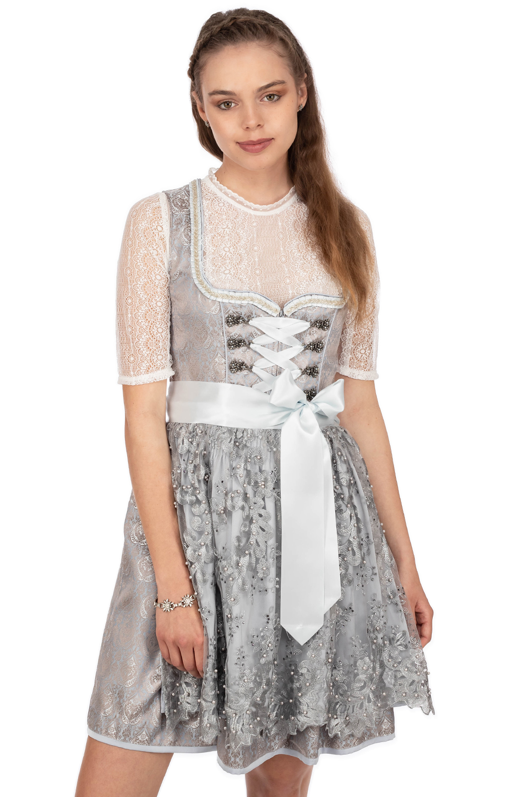 Krüger Dirndl Dirndl and Dresses Midi 2pcs. 60cm LURIA light blue ...