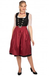 Gwandler Midi Dirndl 1tlg. 70cm INA schwarz - Alpenclassics.de