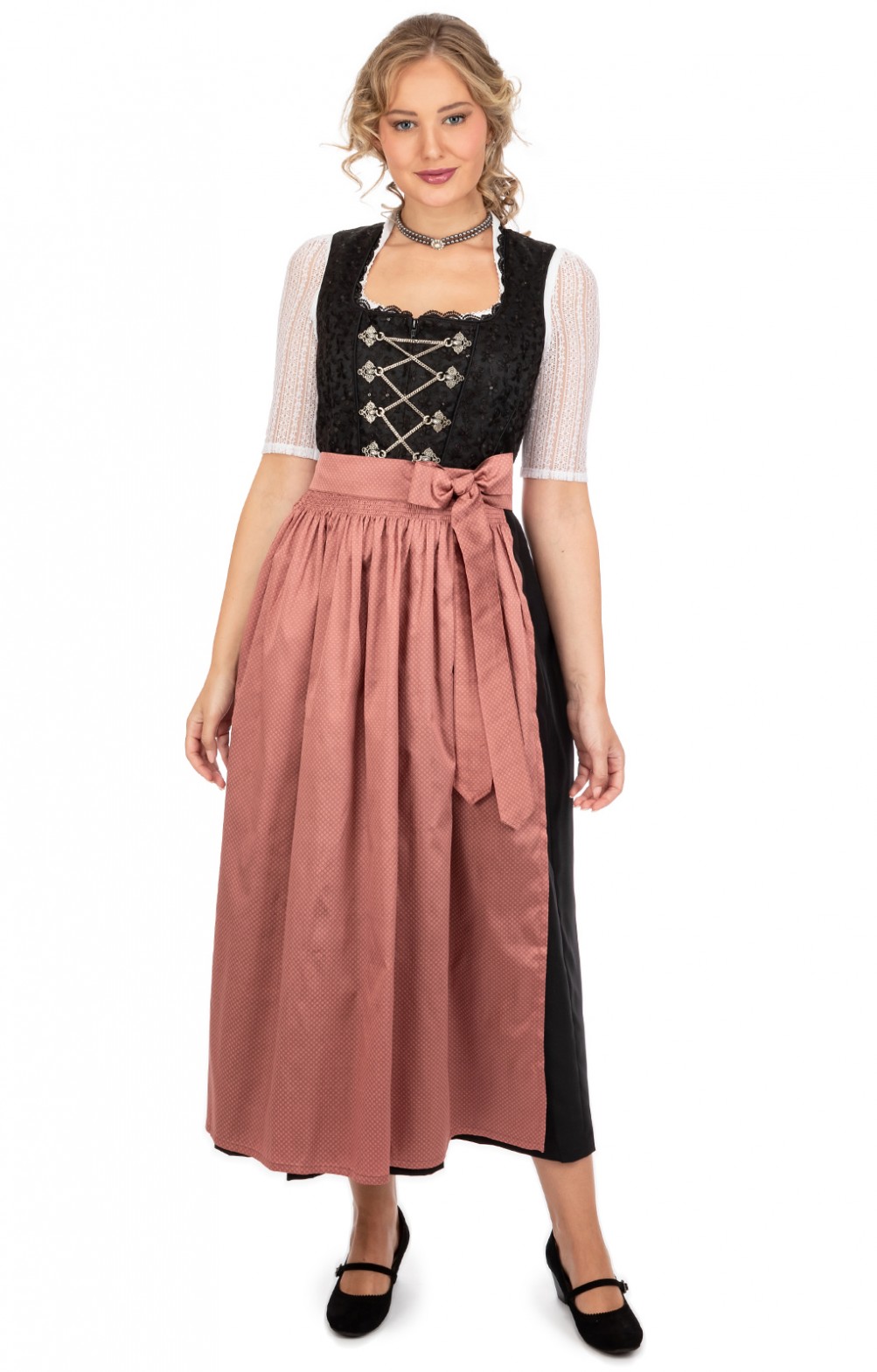 Gwandler Dirndl Apron 90cm SC500 old rose - bestellen