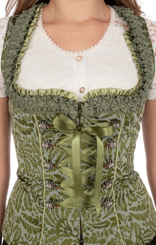 Krüger Dirndl Mieder 116666 grün - Alpenclassics.de
