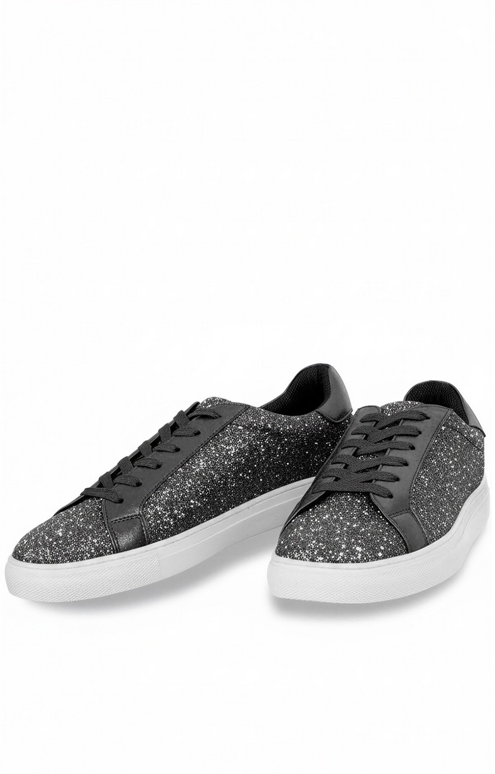 Stilvolle Glitzer Sneaker Schwarz Bild
