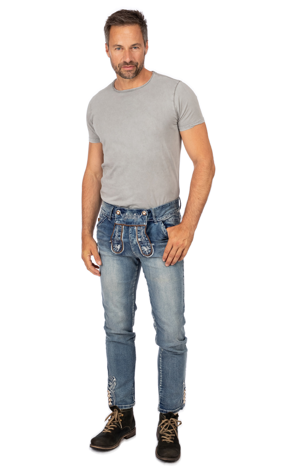 Marjo Trachten Jeans for Men GUSTL blue - bestellen