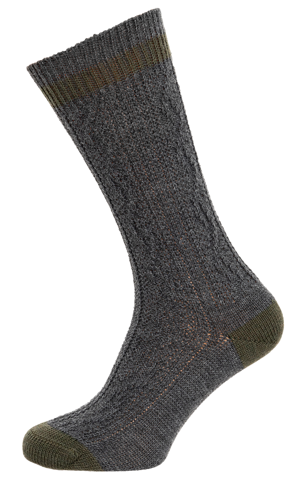 Lusana Shopper sock L5698-5230 dark gray olive - bestellen