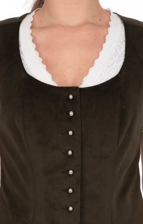OS-Trachten Tracht Mieder PASSAU dark green - bestellen